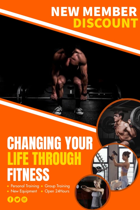 FITNESS POSTER.KC Template | PosterMyWall
