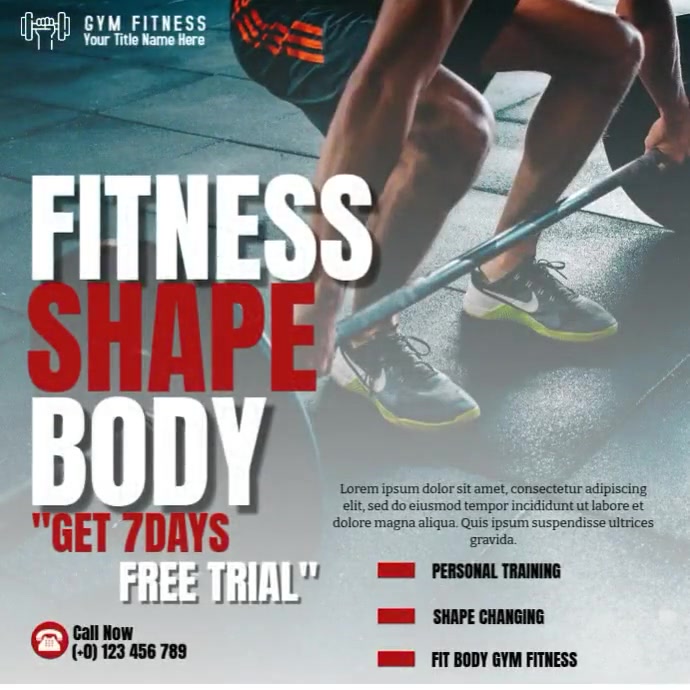 Plantilla de Fitness Shape Body | PosterMyWall