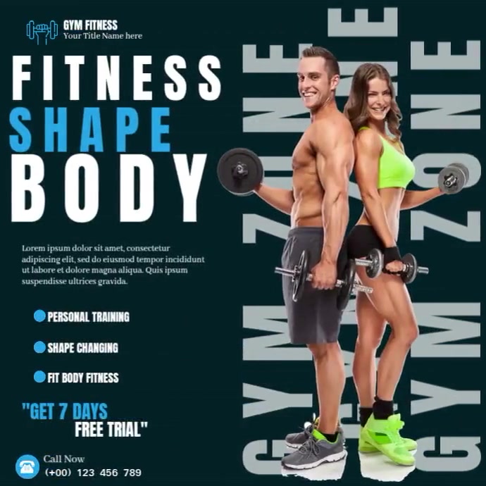 Copy of Fitness Shape Body | PosterMyWall