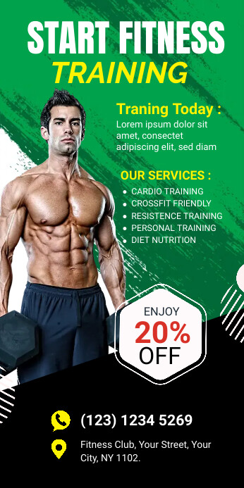 Copy Of Fitness Training Poster Design Postermywall