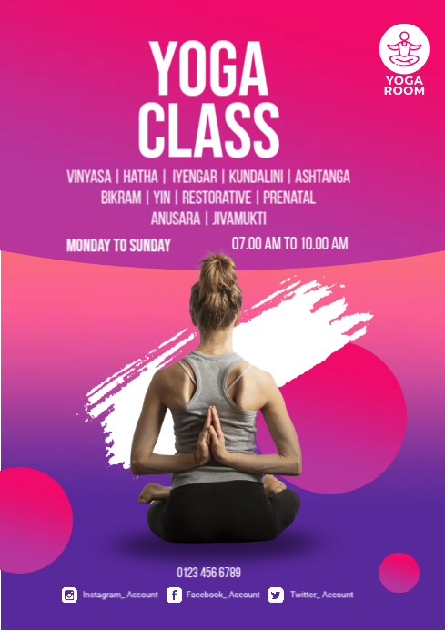 Fitness Yoga Class Template | PosterMyWall