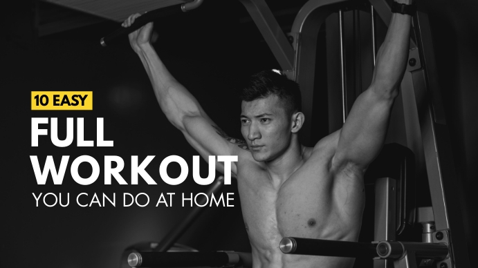 FITNESS YOUTUBE THUMBNAIL TEMPLATE | PosterMyWall