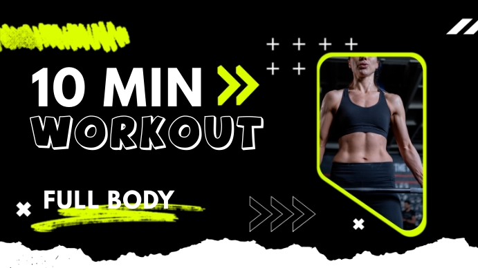 FITNESS YOUTUBE THUMBNAIL TEMPLATE | PosterMyWall