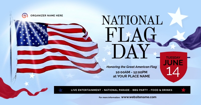 Flag Day Facebook Shared Image Template | PosterMyWall
