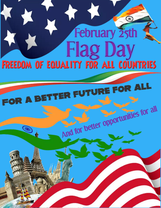 Plantilla de flag day flyer | PosterMyWall