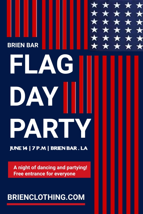 Flag day party invitation Template | PosterMyWall