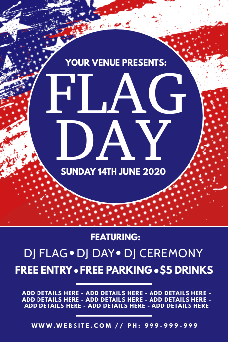 Flag Day Poster Template | PosterMyWall