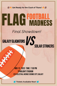 Flag Football Poster Template | PosterMyWall