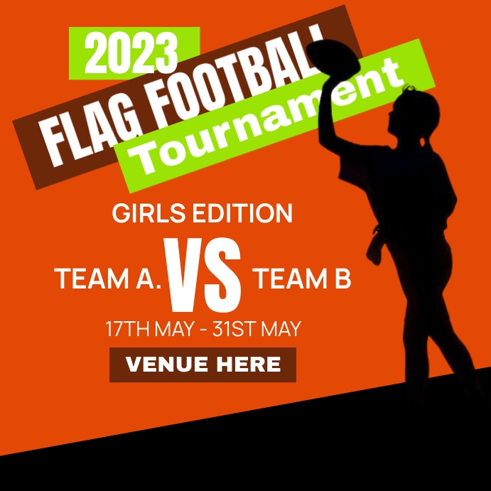 Plantilla de Flag Football | PosterMyWall