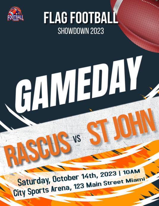 FLAG FOOTBALL Template | PosterMyWall