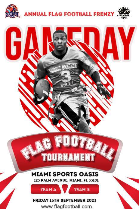 FLAG FOOTBALL Template | PosterMyWall