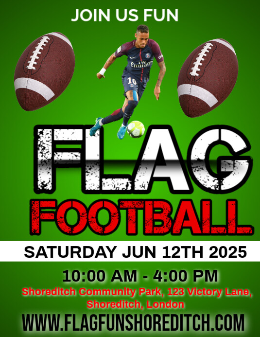 Copy of Flag Football Flyer (us Letter) | PosterMyWall