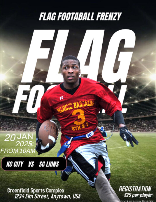 Copy of Flag football flyer post | PosterMyWall