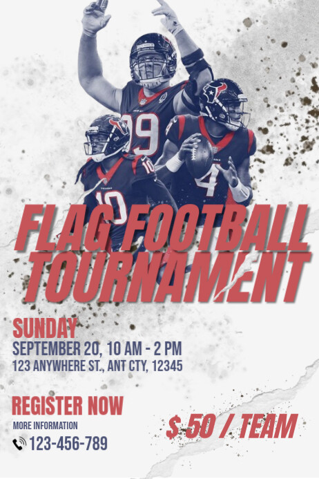 Plantilla de flag football poster | PosterMyWall