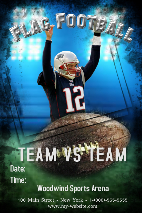 Plantilla de Fútbol de Bandera de | PosterMyWall