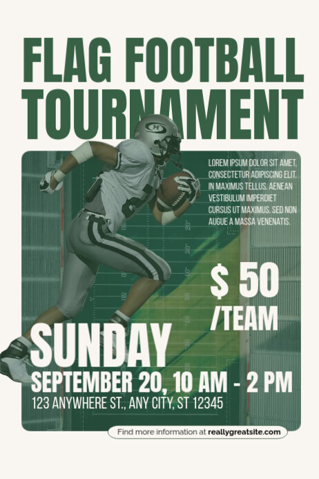 flag football template | PosterMyWall