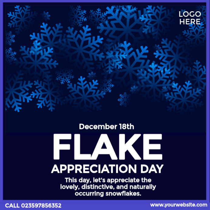 Flake Appreciation Day Template | PosterMyWall