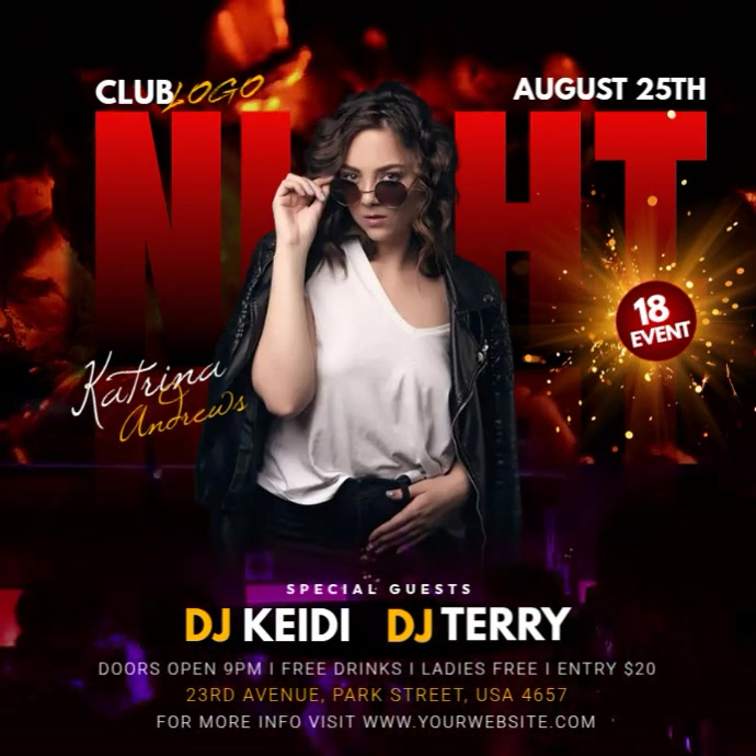 Plantilla de Flaming Friday Party Video | PosterMyWall