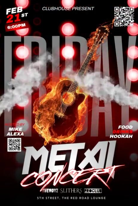 Copy of Flaming Metal Concert | PosterMyWall