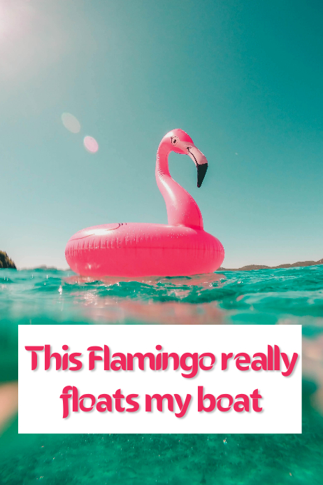 Flamingo quote design template | PosterMyWall