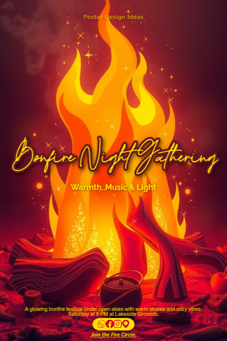 Flare Ember Festival – Bonfire Night Poster Template | PosterMyWall