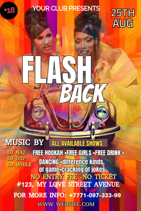Flash Back Album Cover Design Poster Template | PosterMyWall