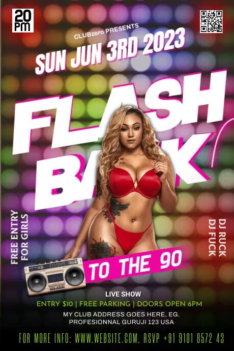flash back night party Template | PosterMyWall