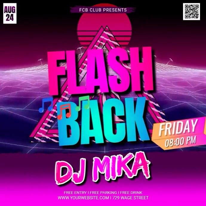 Plantilla de Flash Back Party | PosterMyWall