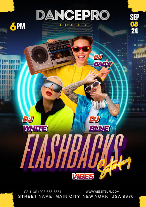 Copy of Flash Back Saturday Vibes | PosterMyWall