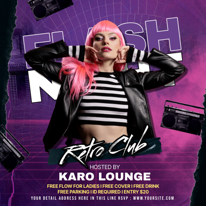 Flash Night Club Party Template | PosterMyWall