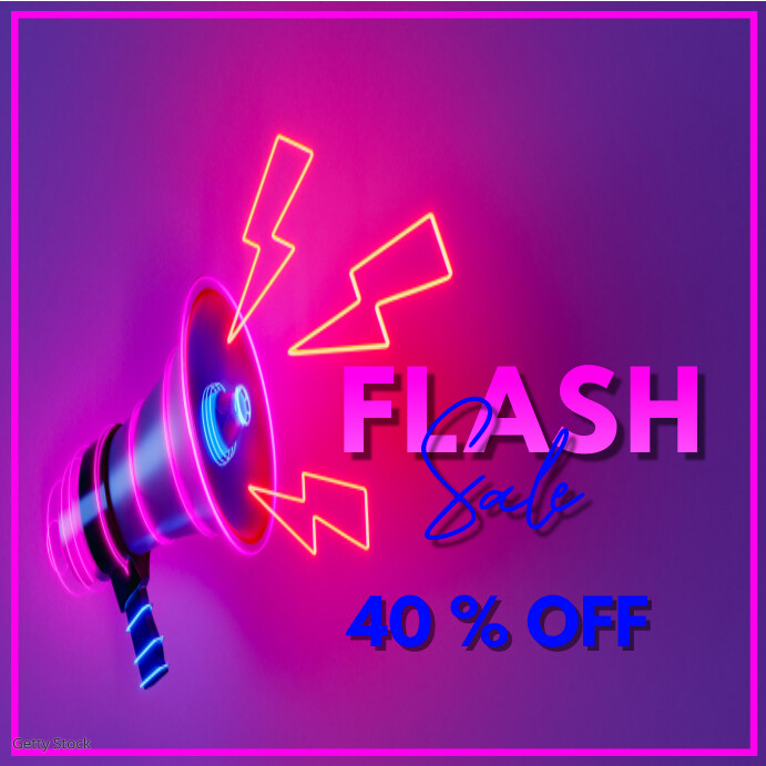 FLASH SALE 40 % OFF Template | PosterMyWall