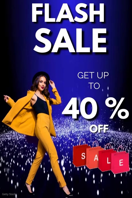 FLASH SALE 40 % OFF TEMPLATE | PosterMyWall