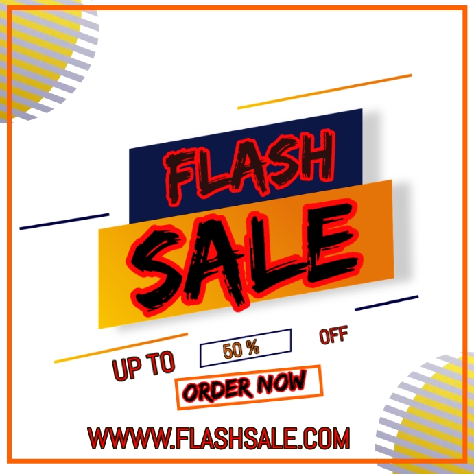 Plantilla de FLASH SALE 50 % OFF TEMPLATE | PosterMyWall