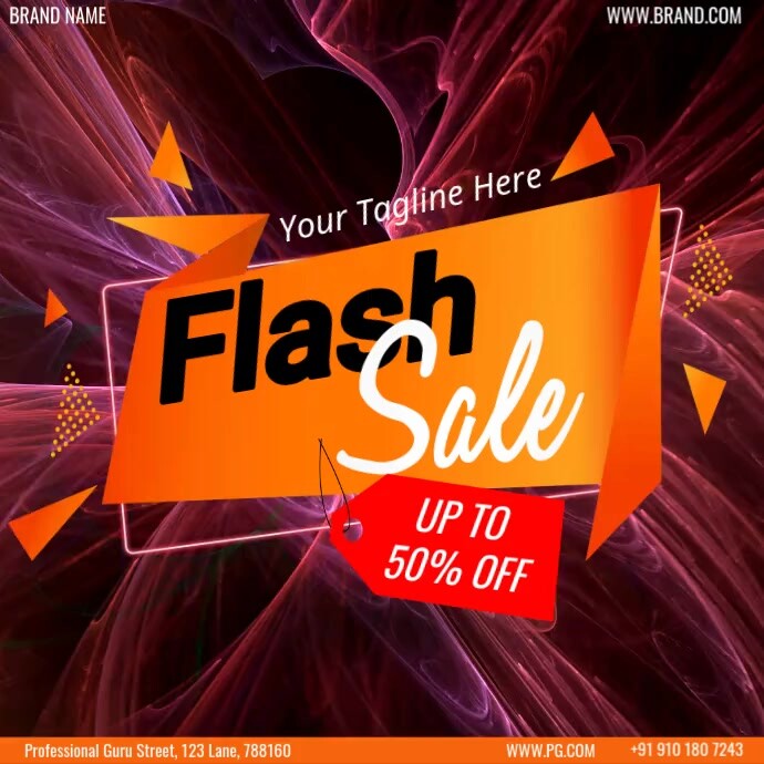 flash sale ad instagram video template | PosterMyWall