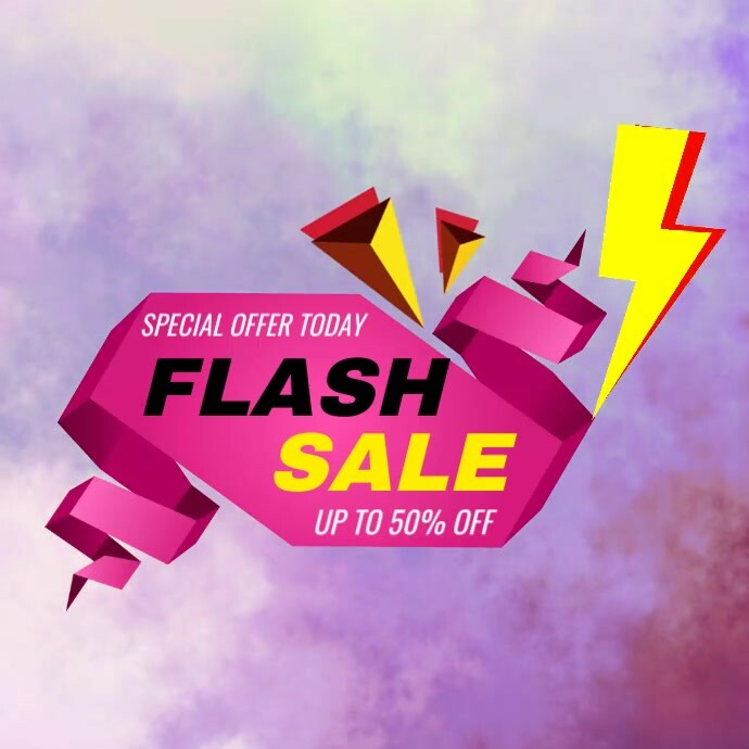 flash sale ad instagram video template | PosterMyWall