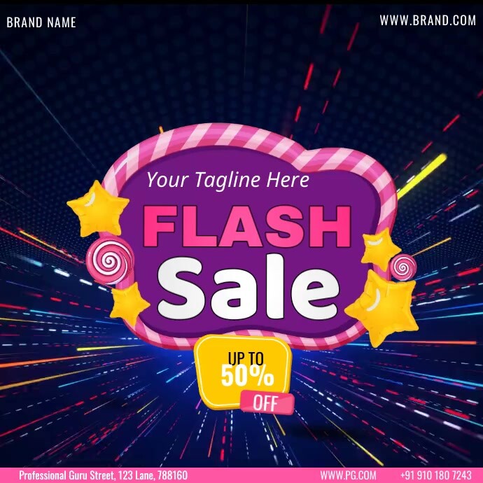 flash sale ad instagram video template | PosterMyWall