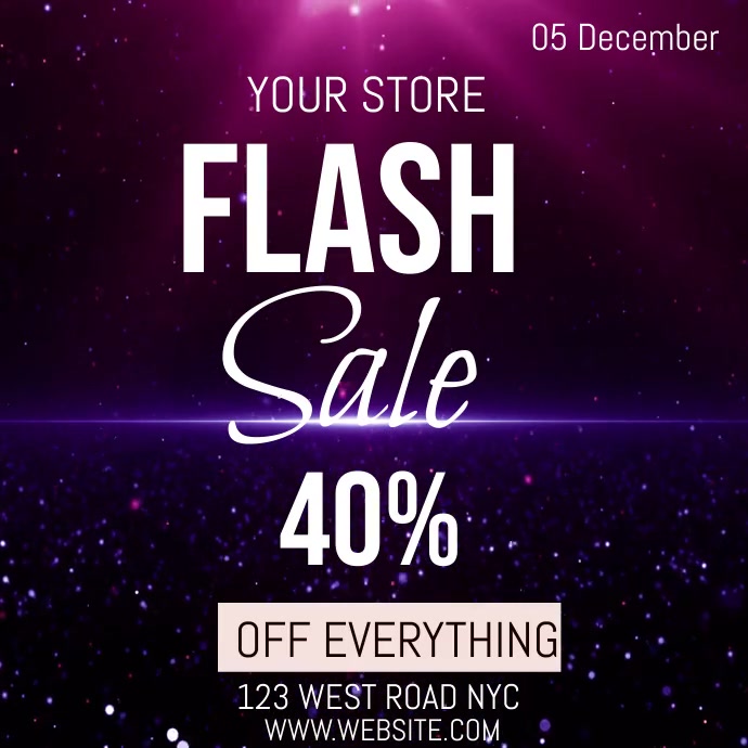 FLASH SALE AD SOCIAL MEDIA Template | PosterMyWall