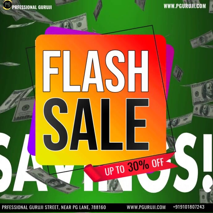 flash sale ad template | PosterMyWall