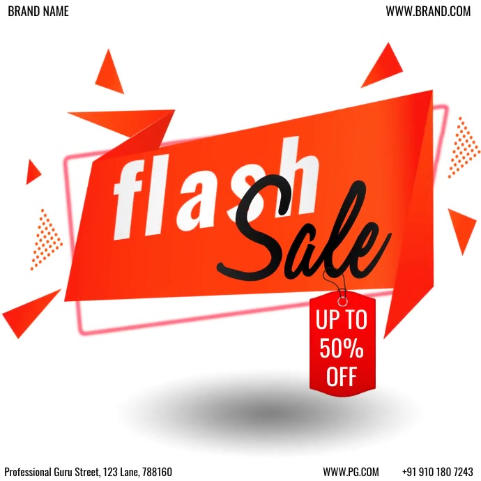 Flash Sale advertisement Template | PosterMyWall