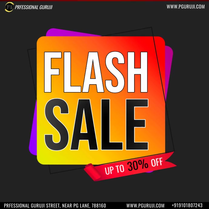 Flash Sale advertisement Template | PosterMyWall