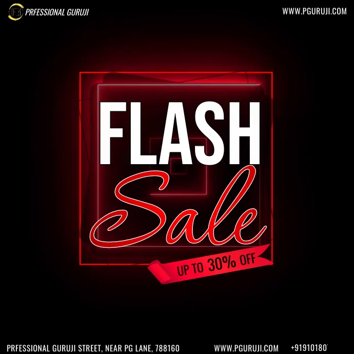Copy of flash sale animation | PosterMyWall