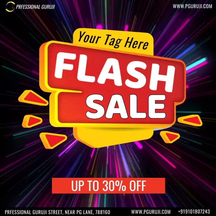 flash sale / big sale / sale ads Template | PosterMyWall