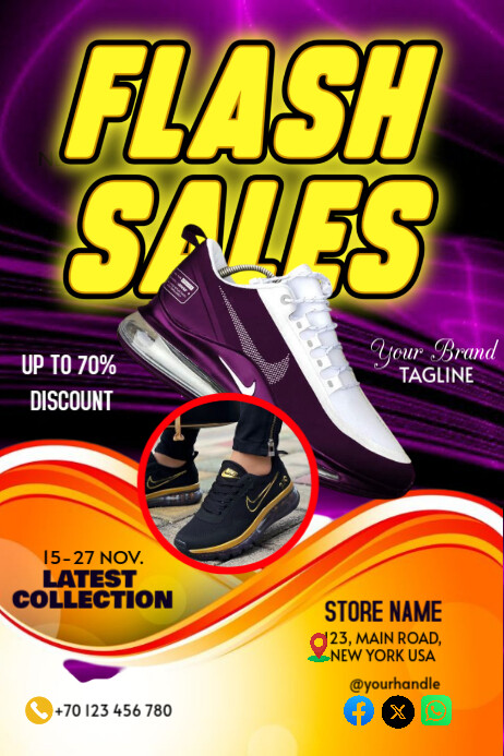 flash sale discount flyer design Template | PosterMyWall