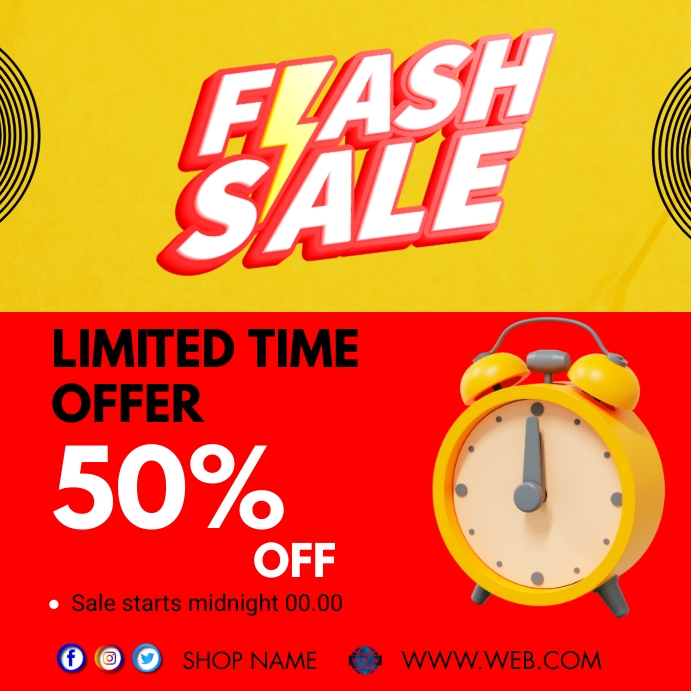 Copy of Flash Sale instagram post | PosterMyWall