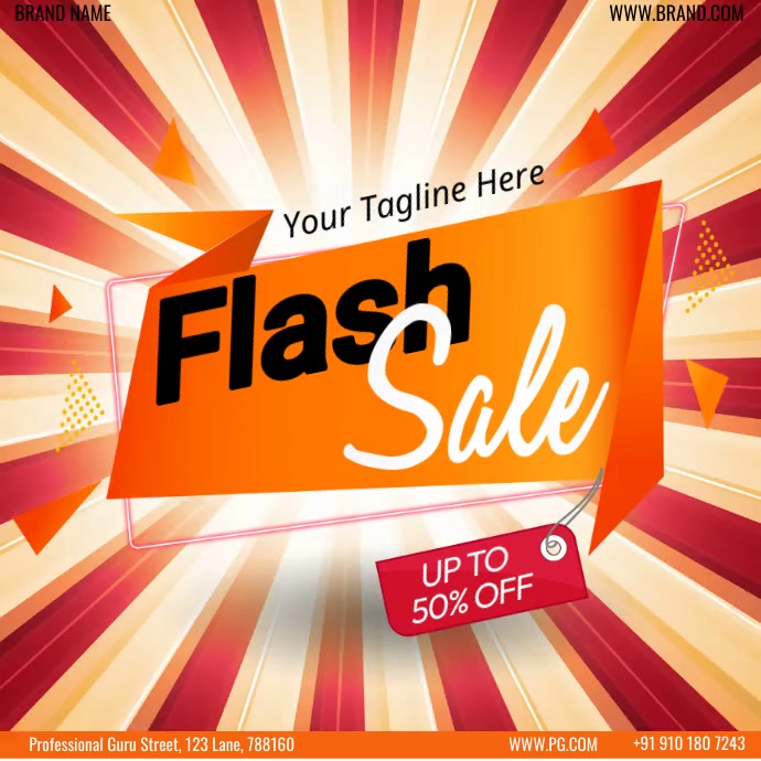 flash sale offer template | PosterMyWall