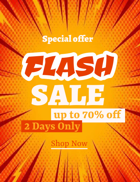 Flash Sale pamflet Templat | PosterMyWall