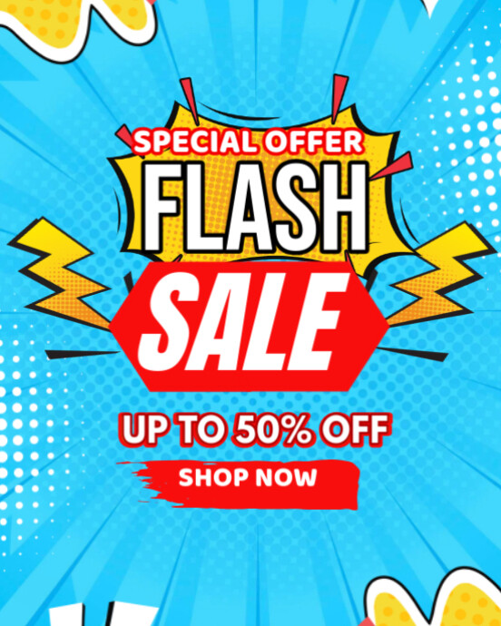Flash sale poster Template | PosterMyWall