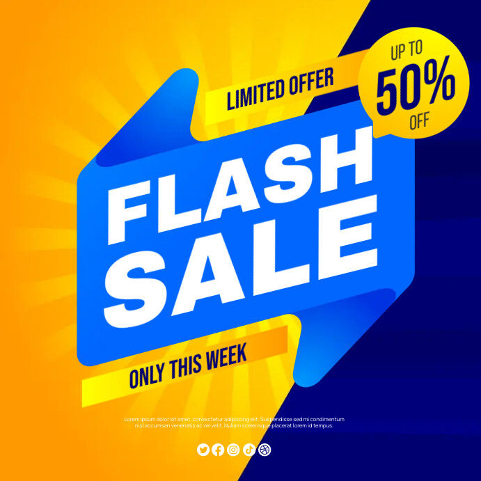 Flash Sale Poster Template | PosterMyWall