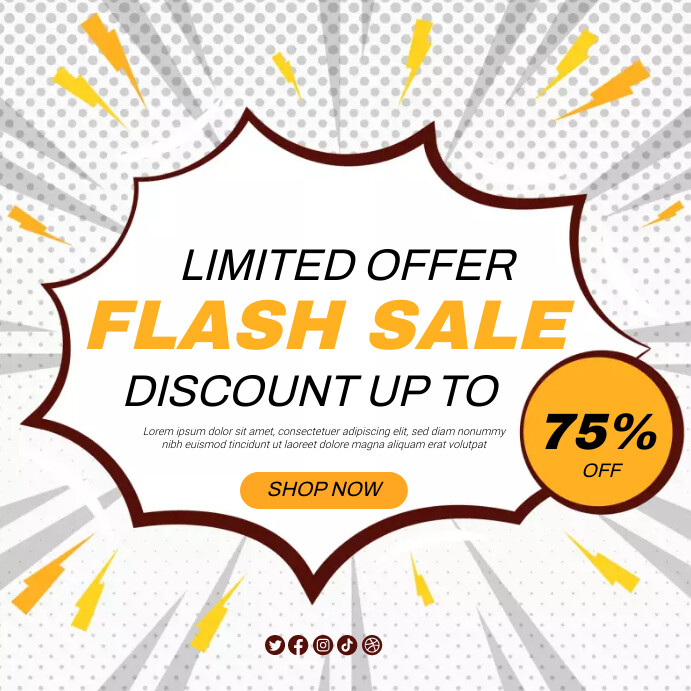 Flash Sale Poster Template | PosterMyWall