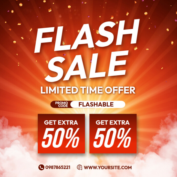 Flash Sale Promo Template | PosterMyWall